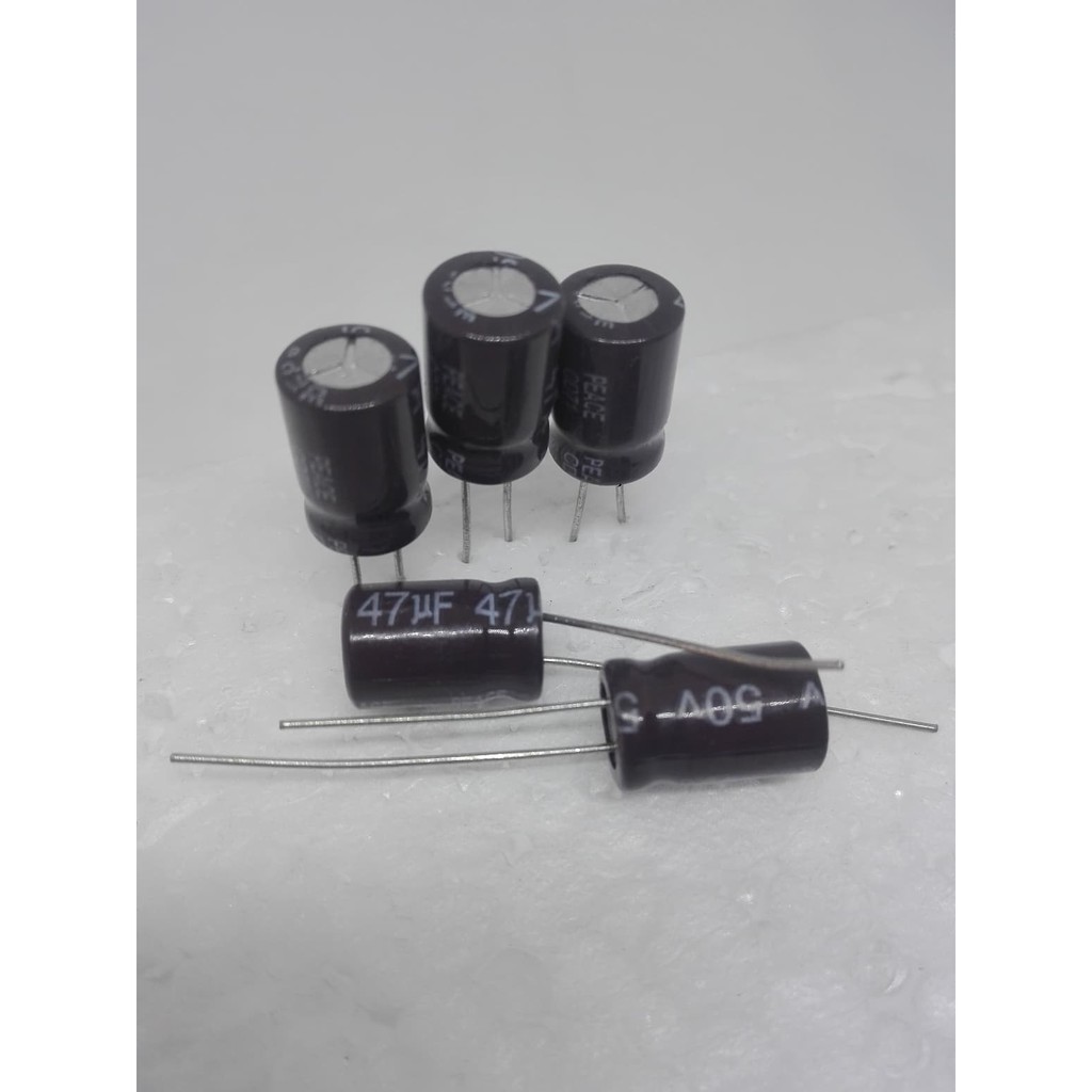 nonpolar capacitor 47uF 50V แพ็คละ5ตัว | Shopee Thailand