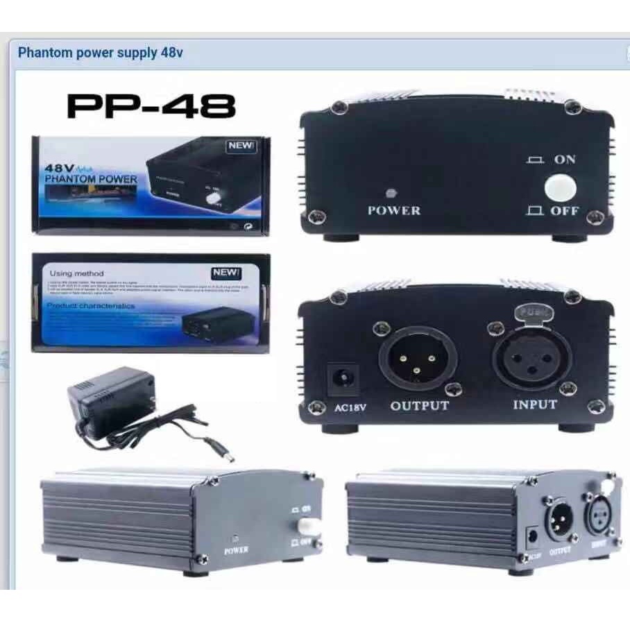 ส่งจากไทย Phantom Power Supply 48V PP-48 ซัพพลาย พาวเวอซัพพลาย PP48 ...