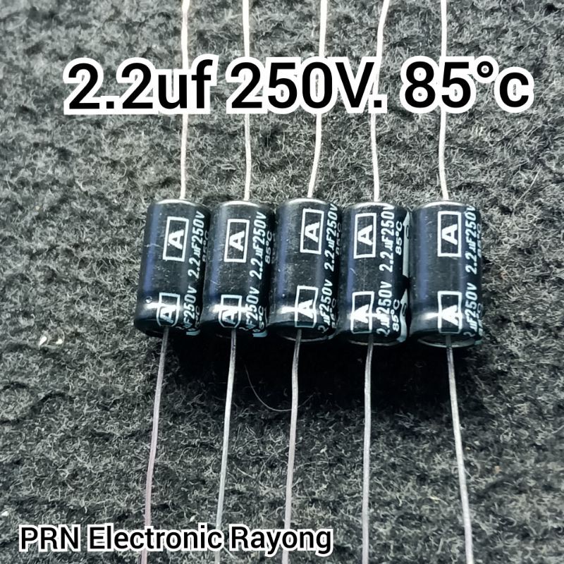 2.2uf 250V. 85°c C คาปาซิเตอร์ ตัวเก็บประจุ แบบหางหนู 5 ชิ้น | Shopee Thailand