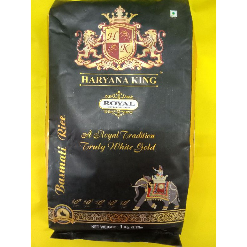 Haryana King Royal Basmati Rice 1KG ข้าวบาสมาติ ราชาข้าวเมล็ดยาวสวยจาก ...