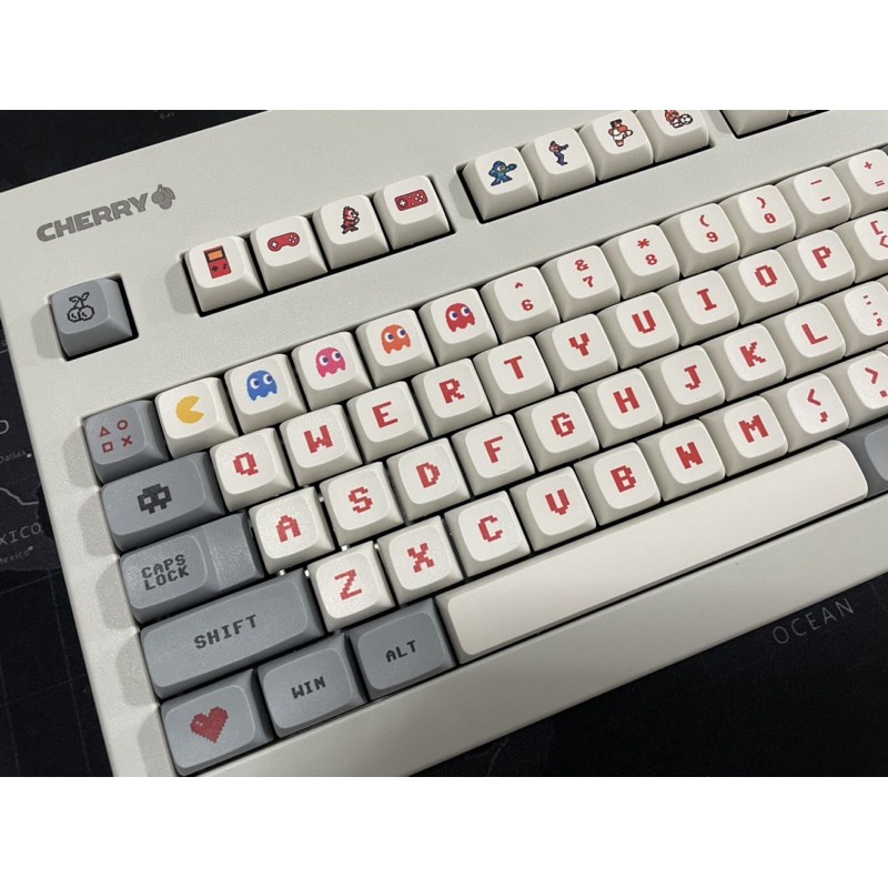 Keycap mario gameboy retro คีย์แคป มาริโอ้ 175 ปุ่ม ครอบคลุมทุก Layout ...