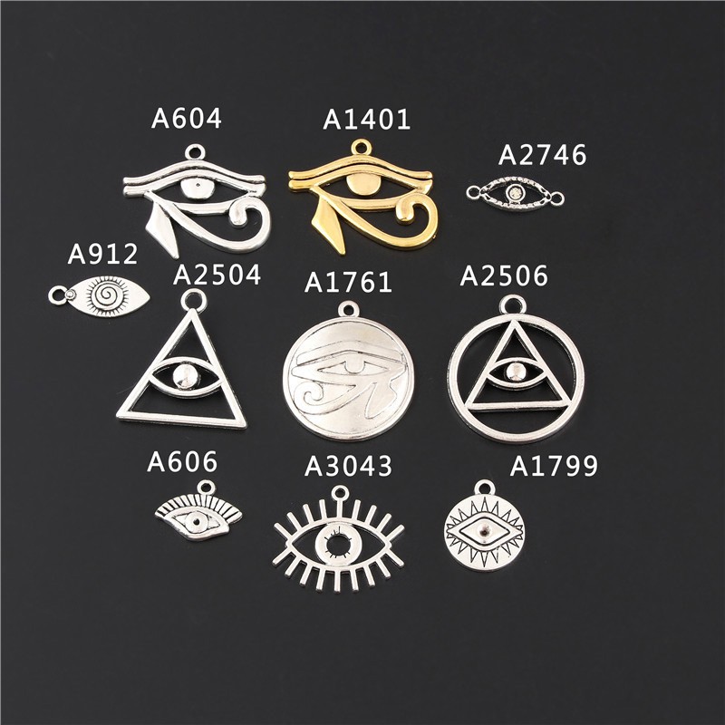 10 ชิ ้ นโบราณ Sliver/Gold In The Round Eyes Rah Egypt Eye Of Horus ...