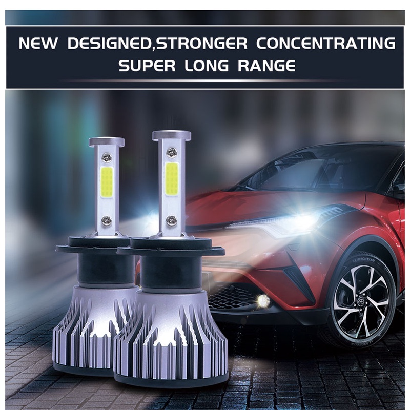 หลอดไฟหน้ารถยนต์ LED 20000LM 100W H7 H7 H4 H11 H8 H9 9005 9006 HB3 HB4 9012 9004 9007 880 881 ...