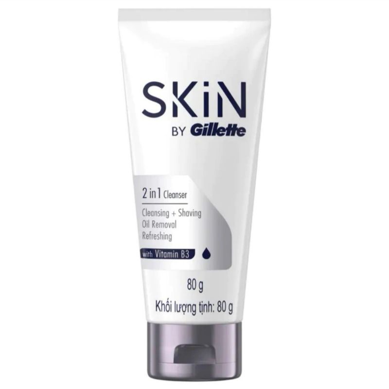 ️ exp. 12/23 ️ Skin by Gillette สกิน บาย ยิลเลตต์ 2 อิน 1 คลีนเซอร์ 80 ...