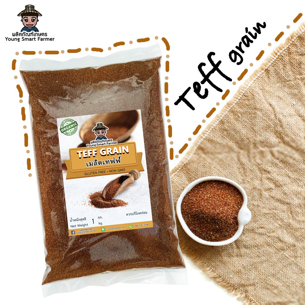 Teff grain เมล็ดเทฟฟ์ ออร์แกนิค 1 Kg.(Teff Seed) | Shopee Thailand