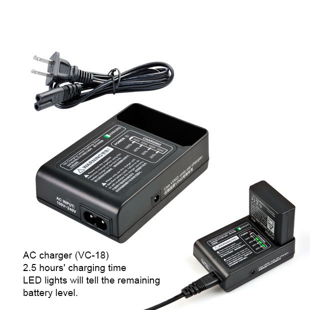 VC-18 Battery Charger for V850 Kit Speedlight ที่ชาร์ตแบตเตอรี่แฟลช ...