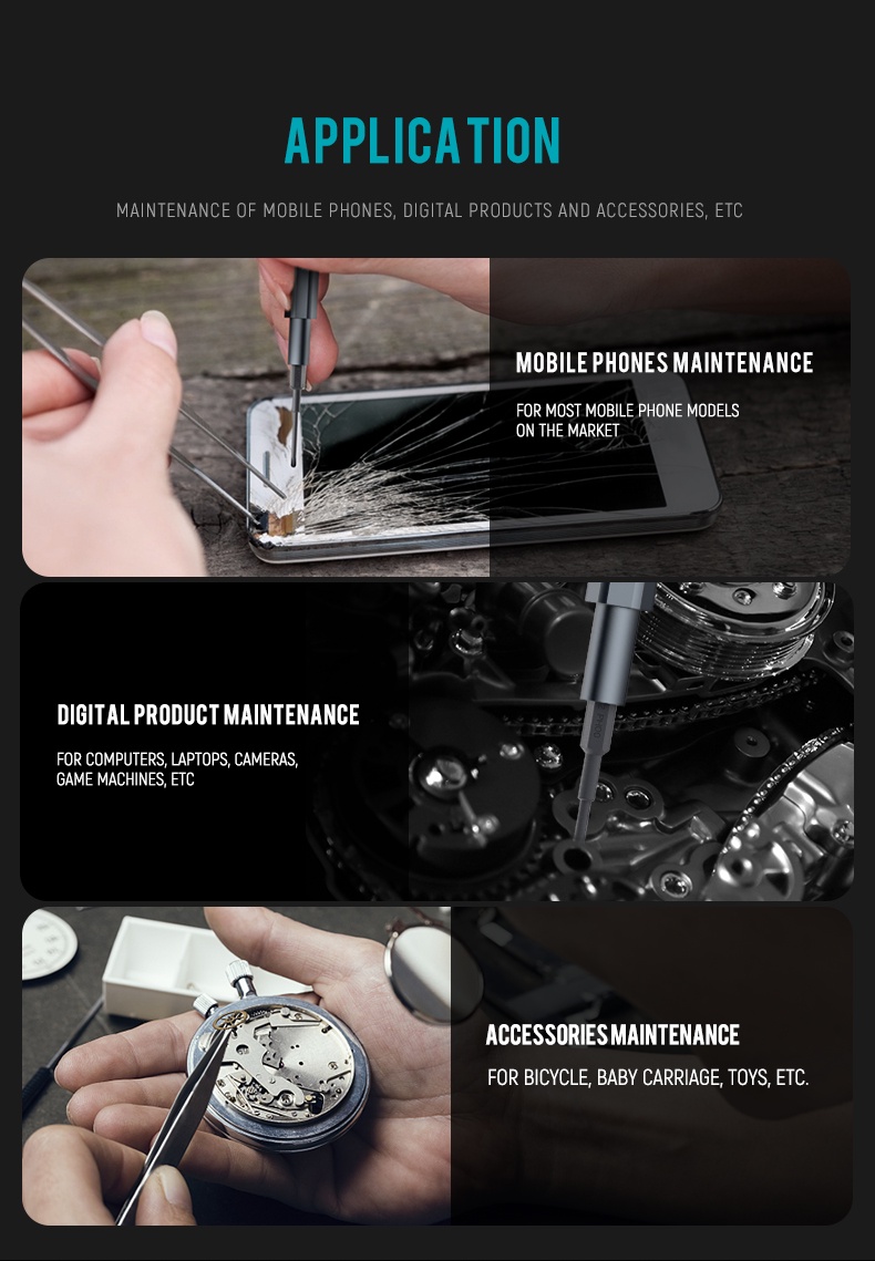 Youpin JIMI 38 IN 1 ชุดไขควง FM1 แบบพกพา แบบเปลี่ยน สําหรับซ่อมแซม DIY | Shopee Thailand