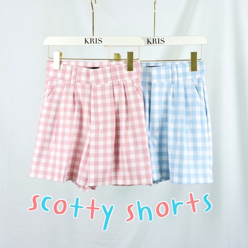SCOTTY SHORTS - กางเกงขาสั้นลายสก็อต พรางหุ่นสวยมาก | Shopee Thailand