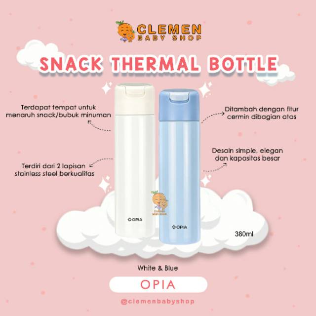 TERMOS Opia Snack ขวดเก็บความร้อน (กระติกน้ําร้อนสแตนเลส) 380 ML | Shopee Thailand