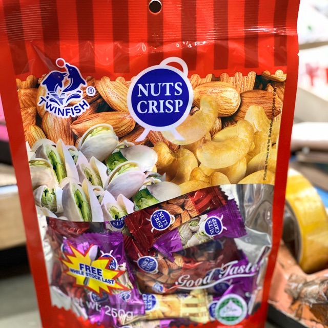 ตุ๊บตั๊บ nut crisp ไซค์ใหม่ น้ำหนัก 250กรัม | Shopee Thailand