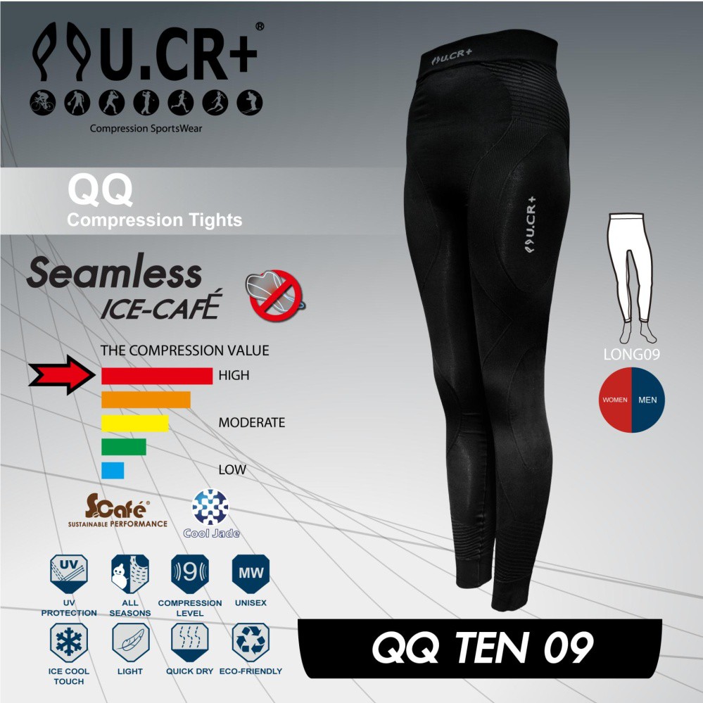 [ขา 9 ส่วน - NEW QQ TEN ICE CAFE] กางเกง U.CR+ รุ่น New QQ Ten ICE CAFE ขา 9 ส่วน ออกกำลัง เล่น ...