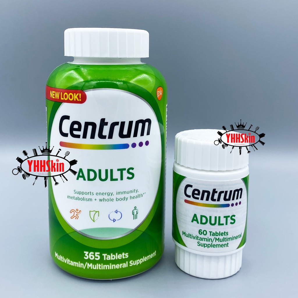 Centrum Adults ( 365 เม็ด แถมฟรี 60 เม็ด ) วิตามินรวม สำหรับวัยรุ่น วัย ...