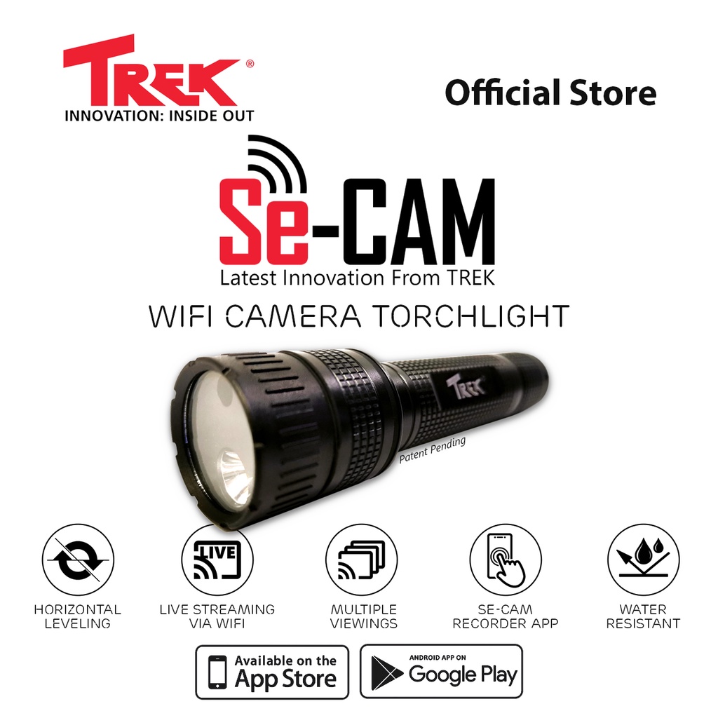 Trek Se-Cam | WiFi Torchlight Camera | ไฟฉายพร้อมกล้อง | Shopee Thailand