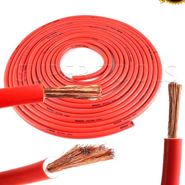 BONCHI สายเชื่อมรุ่นหนา 10 เมตร 35sq.mm. ใช้ได้กับตู้เชื่อมทุกรุ่น หุ้มฉนวน PVC อย่างดี 2 ชั้น ...