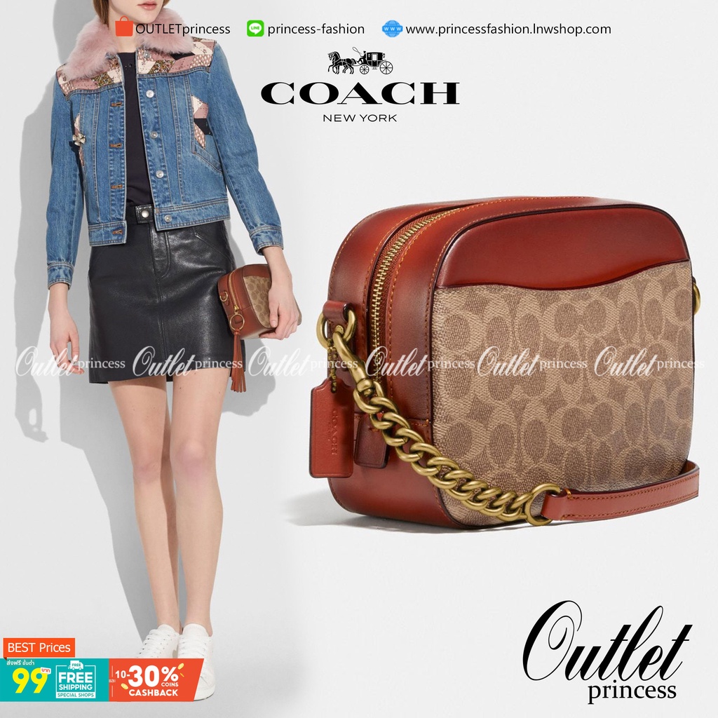 COACH 31208 CAMERA BAG IN SIGNATURE CANVAS รุ่นหายาก กระเป๋า crossbody ...