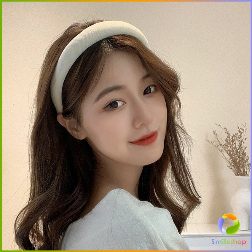 Smileshop ที่คาดผม งานวินเทจเสริมโฟมอ้วน งานน่ารัก สีสันสดใส Candy color headband | Shopee Thailand