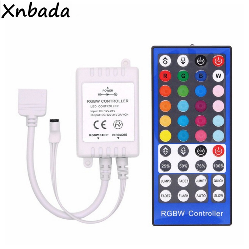 ตัวควบคุมไฟ RGB RGBW Led พร้อมรีโมตคอนโทรล 40 44 คีย์ สําหรับแถบไฟ Led ...