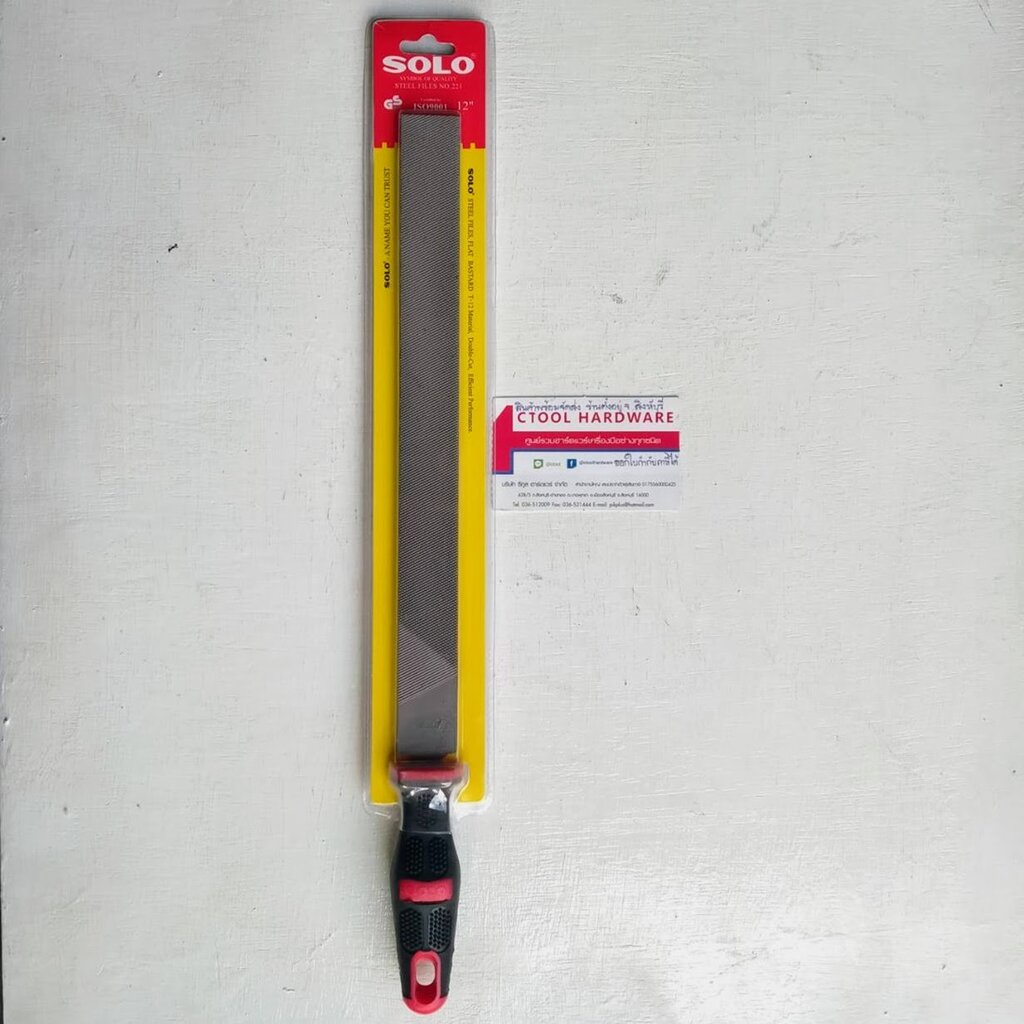 ตะไบแบนหยาบพร้อมด้าม 12นิ้ว #221-12" SOLO ของแท้ 100% - Authentic Flat ...