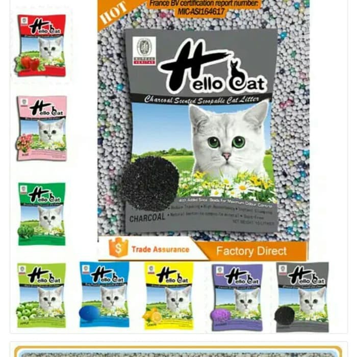 Hello Cat Litter ทรายปั้นขนาด 10 ลิตรรูปแมว | Shopee Thailand