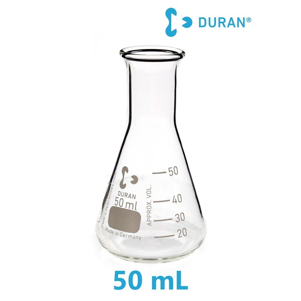 ขวดชมพู่แก้ว Duran ทนไฟ ขนาด 50, 100, 125, 150, 250, 300, 500, 1000 mL ...