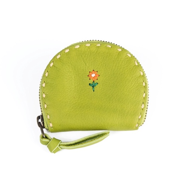 GUATE กระเป๋าใส่เหรียญหนังแท้ รุ่น Pearly M Flower งานHandmade ปัก ...