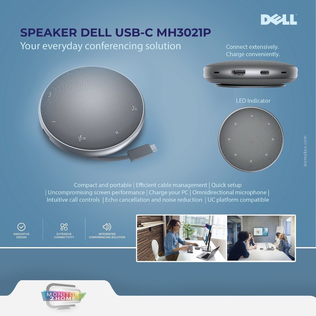 Dell Mobile Docking MH3021P USB-C Multi-Port Adapter and Speakerphone ...