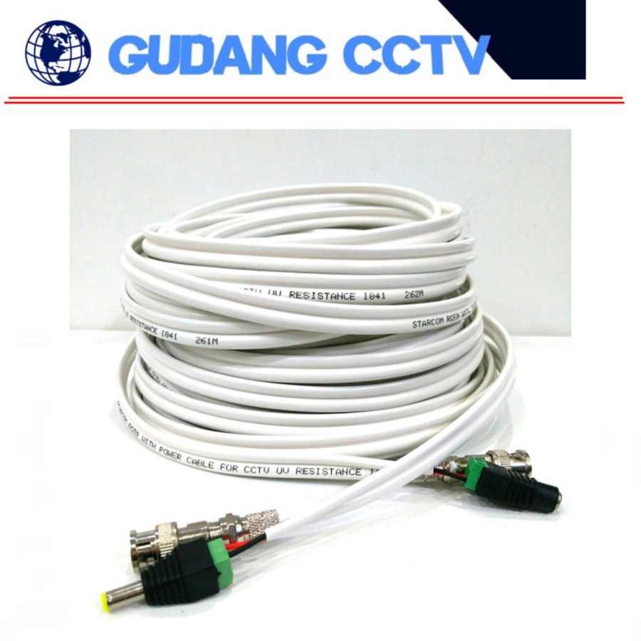 สาย Cctv So RG59 Plus Power 25 เมตร พร้อมขั้วต่อ | Shopee Thailand