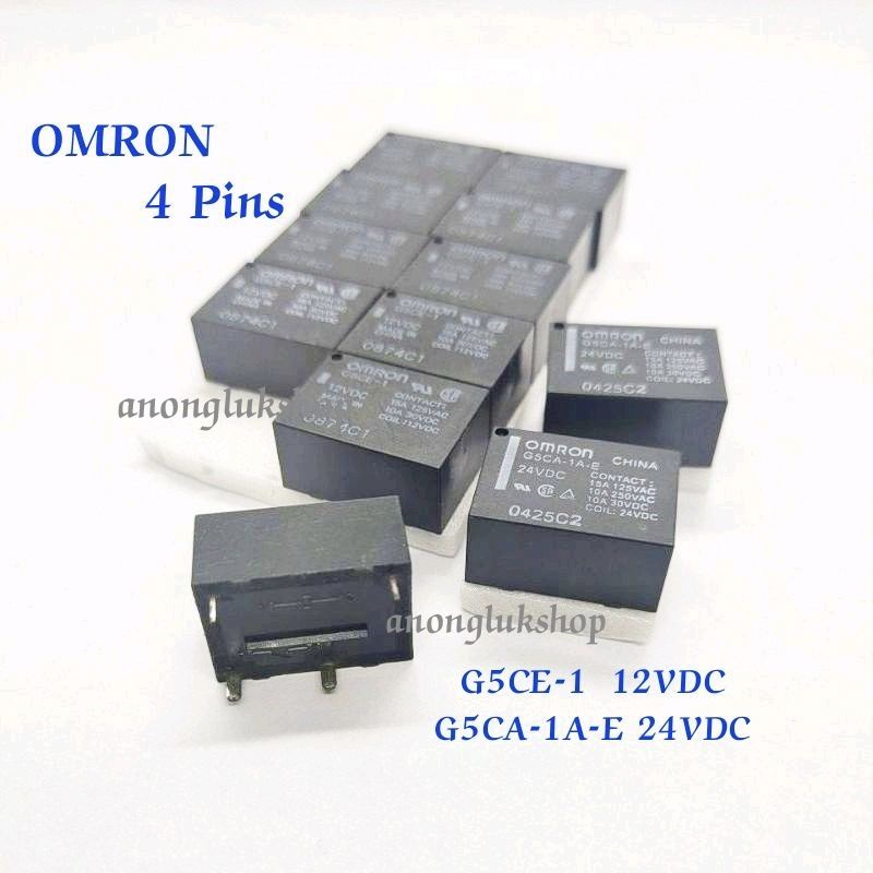รีเลย์ 4ขา กระแส 10A 250VAC รุ่น G5CE-1 12VDC รุ่น G5CA-1A-E 24VDC ...