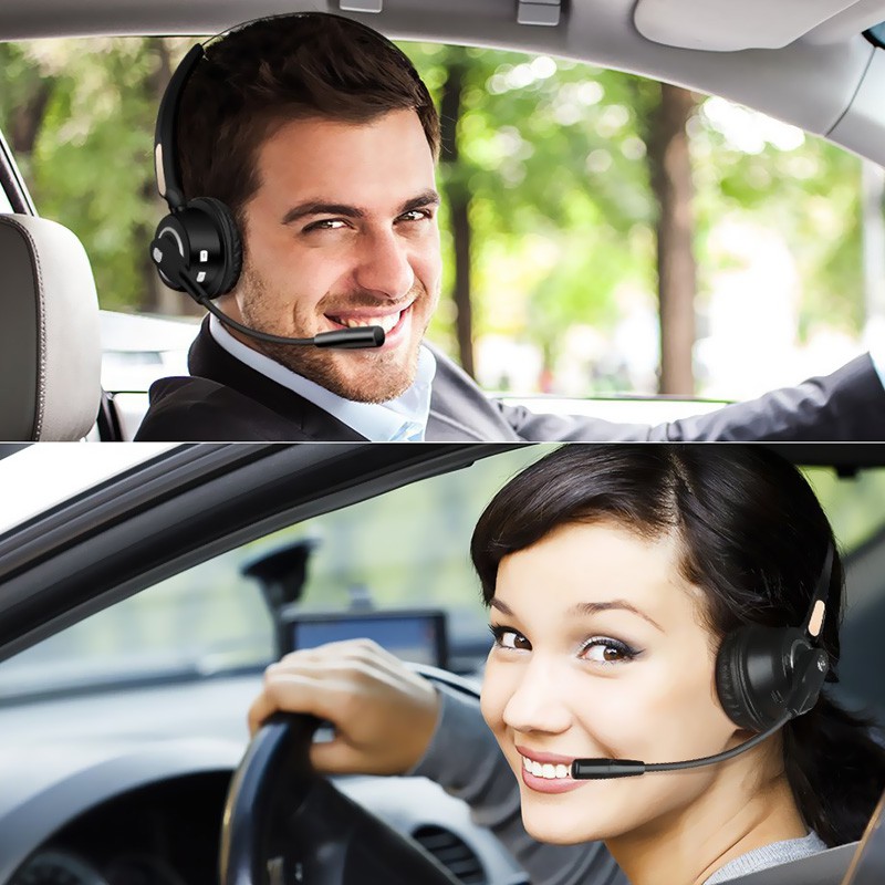 Bluetooth Call Center Headset With Microphone Noise Canceling Office ...