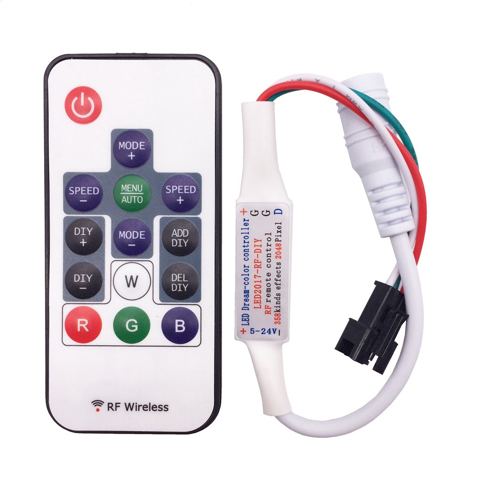 ไฟ Led Strip WS2812B WS2811 SK6812 RGB Led Controller 14keys RF รีโมท ...