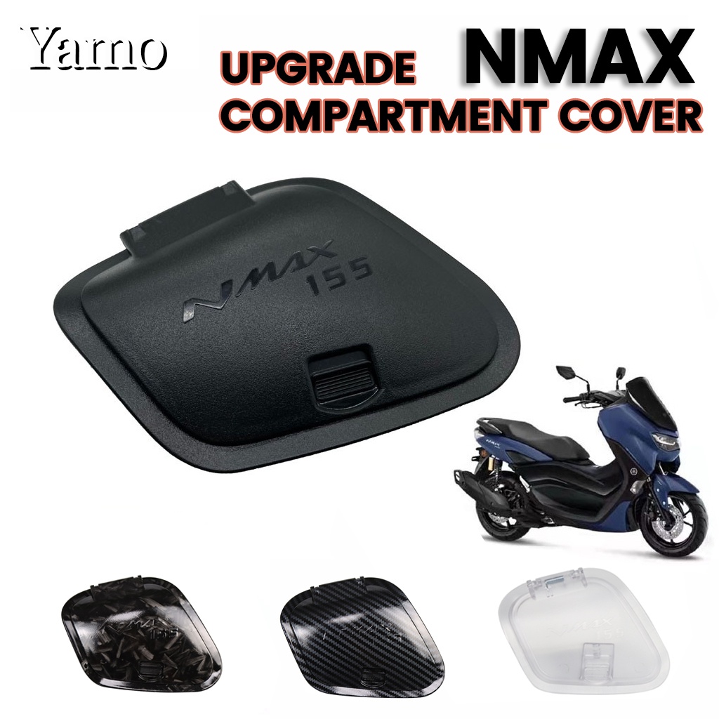 คาร์บอนด้านข้างกระเป๋าฝาครอบ Charger หมวกกันน้ําสําหรับ NMAX 2020-2024 ...