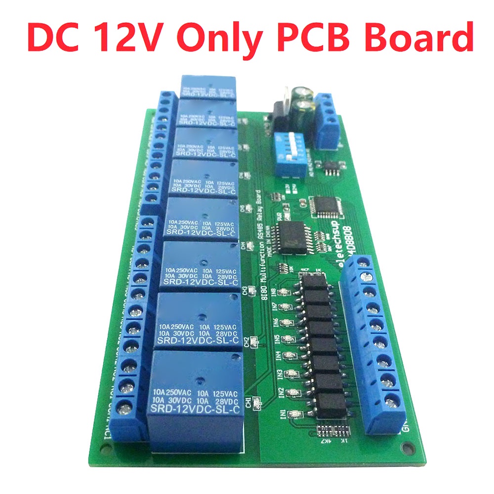 Diymore DC 12V 24V 8 อินพุตแยก และ 8 เอาท์พุต DIN35 C45 กล่องราง UART RS485 โมดูลรีเลย์ บอร์ด ...