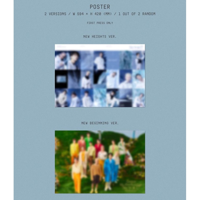 พร้อมส่ง SEVENTEEN 4th ALBUM Repackage SECTOR 17 โปสเตอร์ poster ใส่ ...