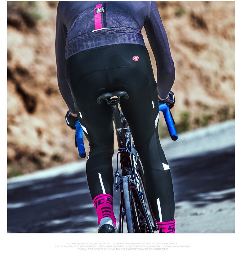 Santic Cycling Pants for Men 4D Cushion MTB Tights Road Bicycle Pants ...