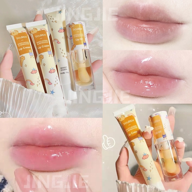 【JINGJIE】DOUREN® ลิปบาล์มน้ําผึ้ง ช่วยให้ความชุ่มชื้น | Shopee Thailand