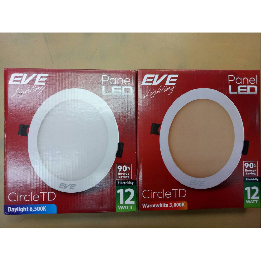 EVE โคมดาวน์ไลท์ LED 12W DAYLIGHT & Warm white หน้ากลม 5นิ้ว | Shopee Thailand