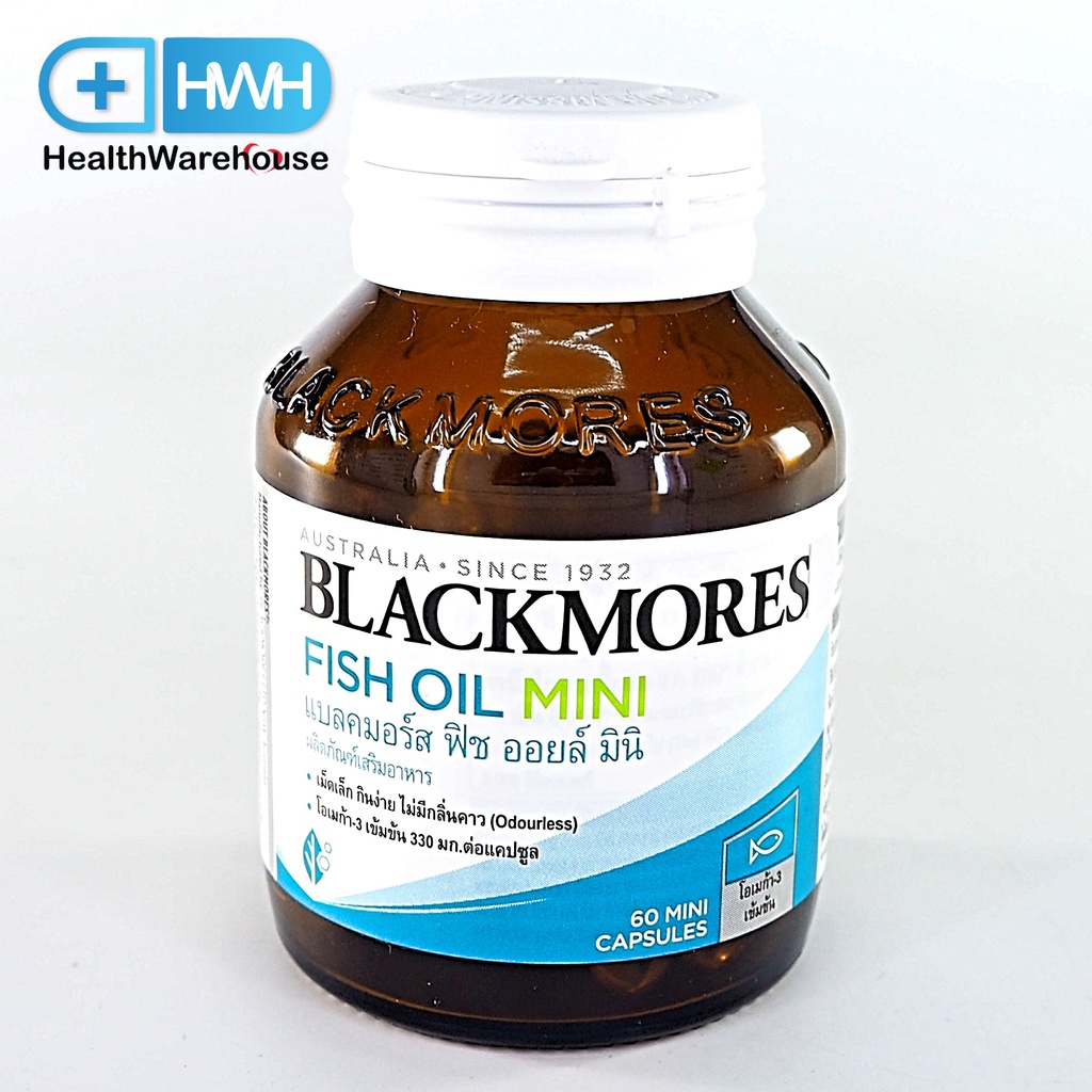 Blackmores Fish Oil Mini (60 แคบซูล) แบลคมอร์ส ฟิช ออยล์ มินิ (60 แคบ ...