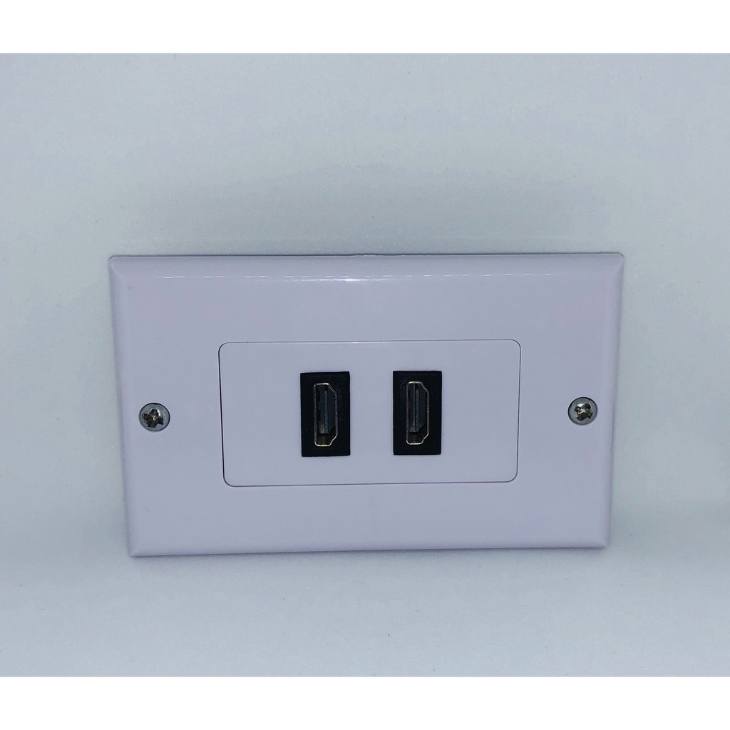 HDMI Wall Outlet 2 PORT (หน้ากากรับ hdmi 2 ช่อง ) | Shopee Thailand