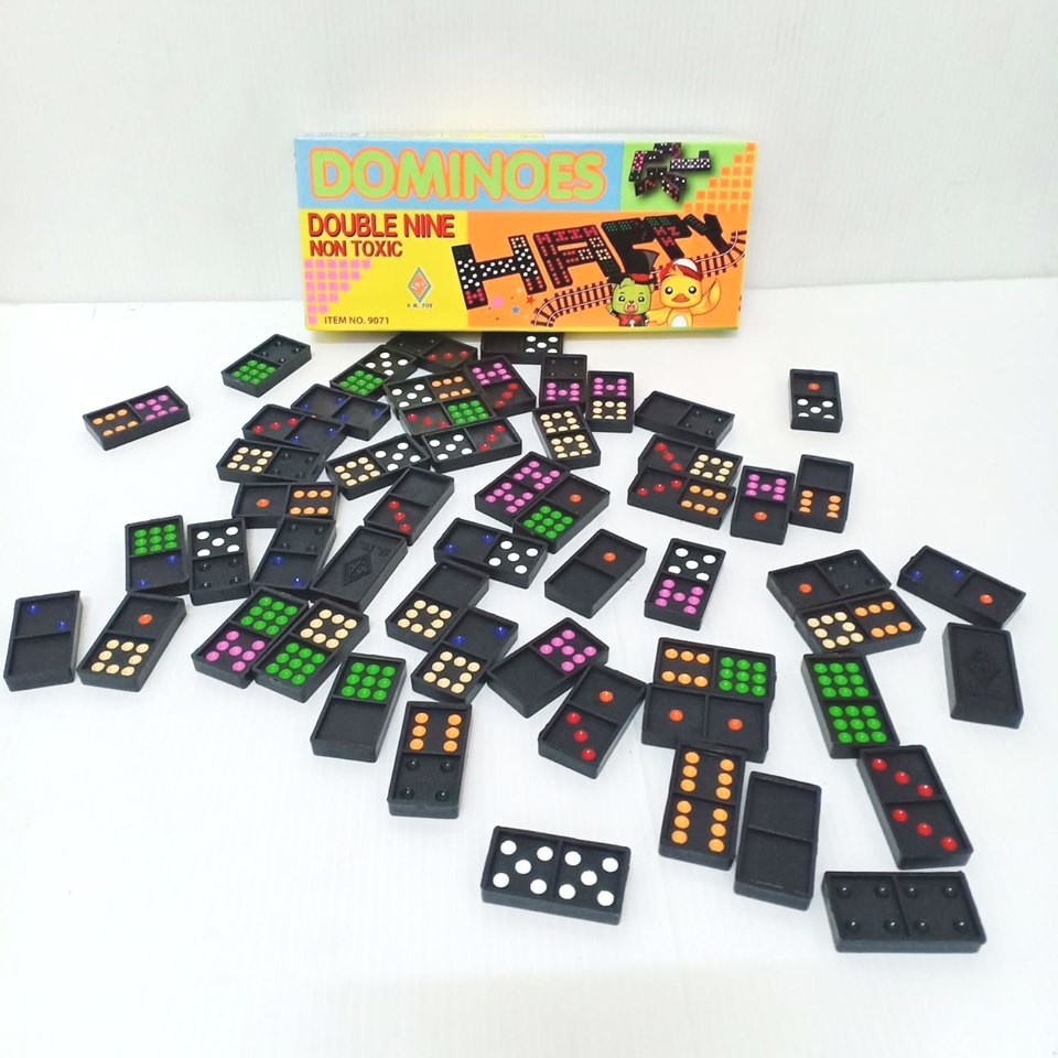 โดมิโน่ DOMINOES DOUBLE NINE NON TOXIC 55 Pcs. โดมิโน ของแท้ 55 ชิ้น ราคาถูก สินค้าได้ตามรูป ...