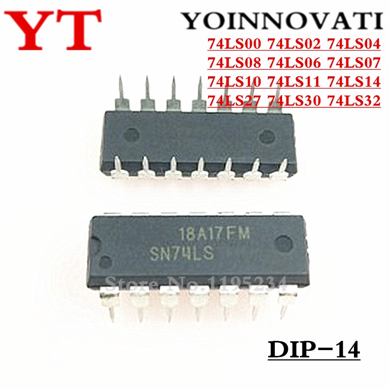 100pcs SN74LS00N SN74LS02N SN74LS04N 74LS00 74LS02 74LS04 74LS08 74LS06 ...