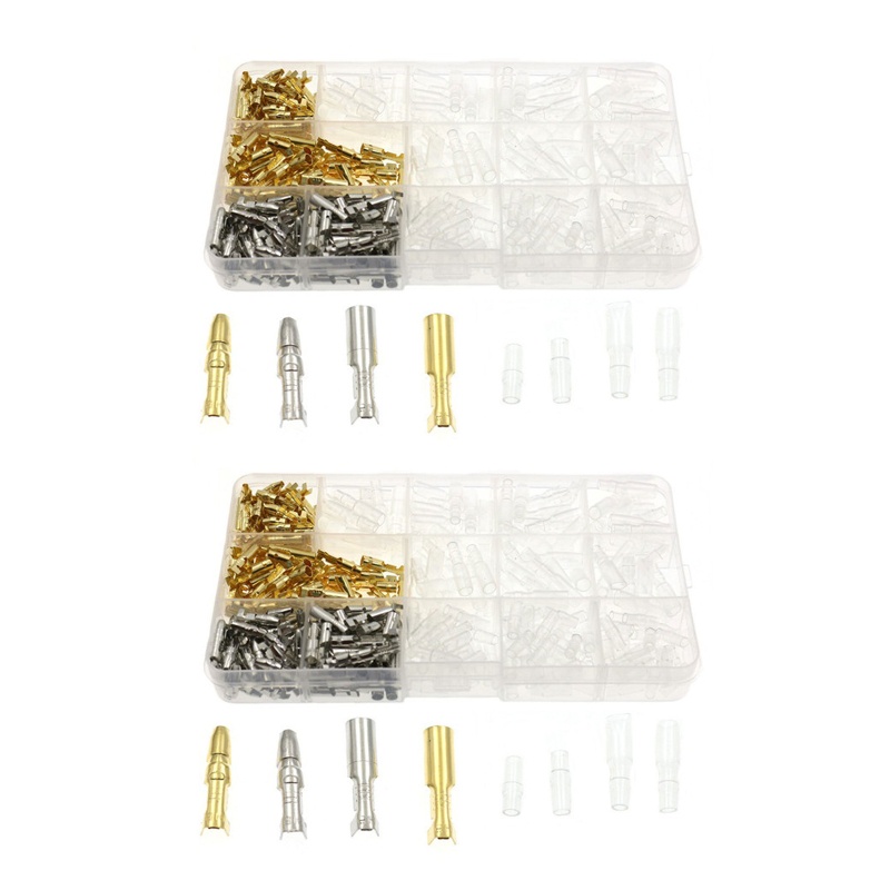Hl Female and Male Spade Terminals Wire Crimp Terminal Block Assortment ...