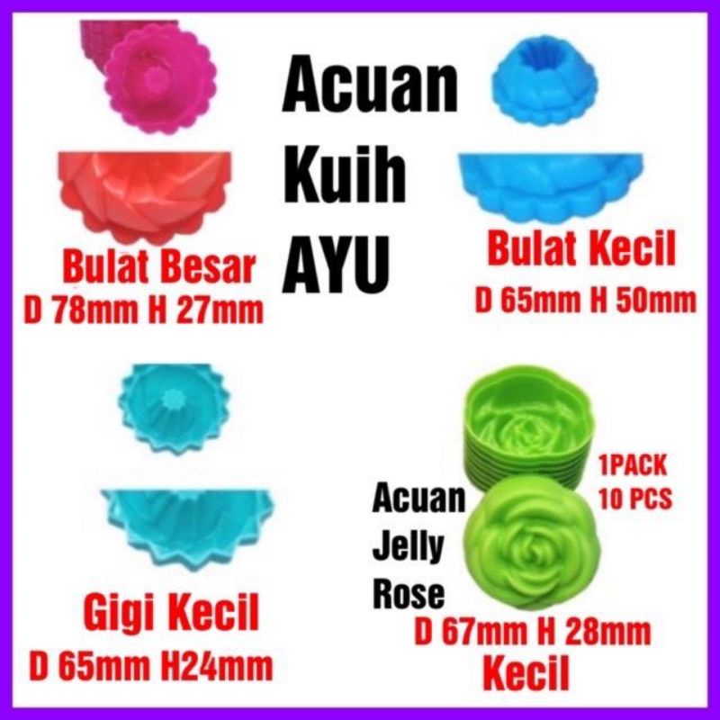 Acuan Kuih Ayu Acuan Kaswi Viral แม่พิมพ์เยลลี่ ดอกกุหลาบ แม่พิมพ์วุ้น ...