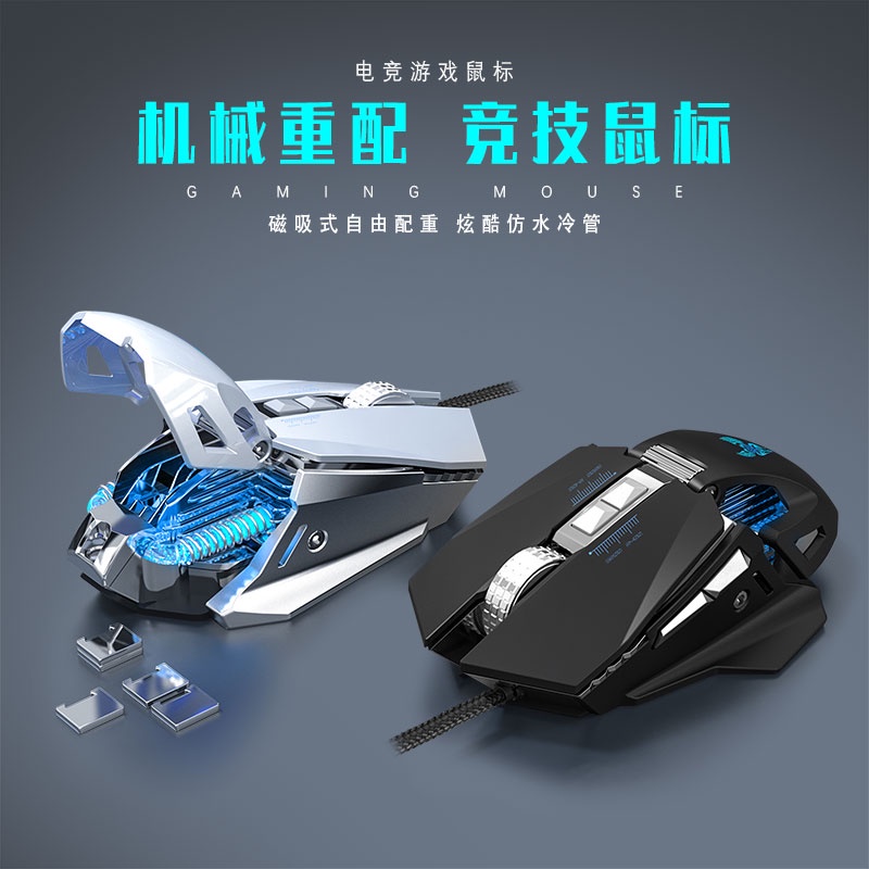 เมาส์เกมมิ่ง GM98 เมาส์แบบมีสาย เมาส์ปรับDPI เซ็นเซอร์แม่นยำสูง 7 ปุ่ม ...