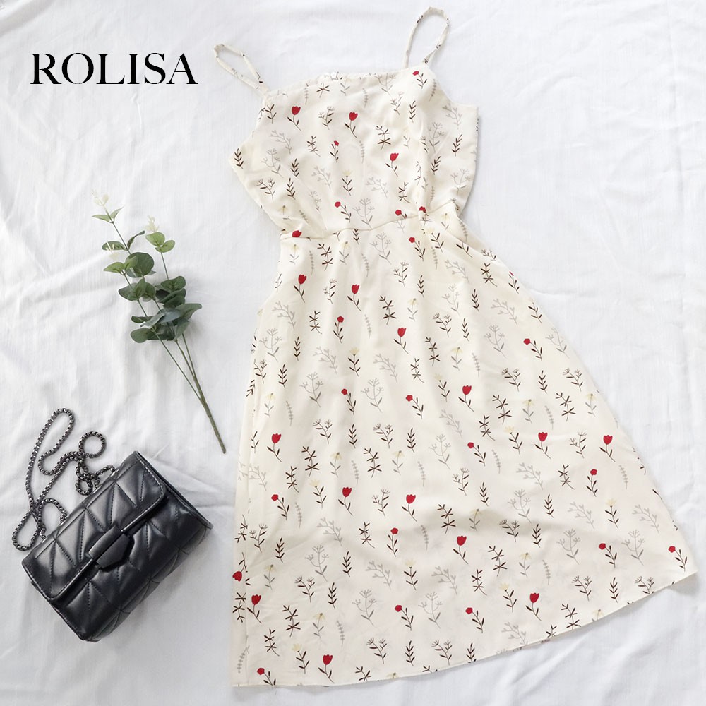 Rolisa RD003 ชุดเดรสสายดอกไม้น้อยน่ารัก | Shopee Thailand