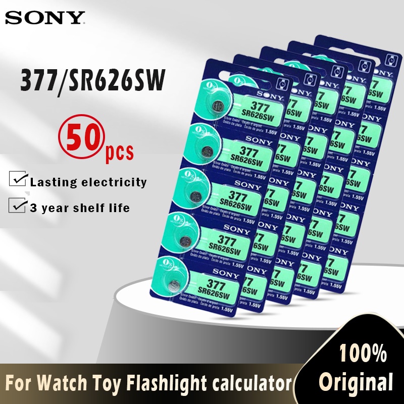 แบตเตอรี่ 50pcs 100 al 1.55V 377 377A SR626SW SR626 AG4 LR626 SR66 AG 4 Button Coin Cell For ...