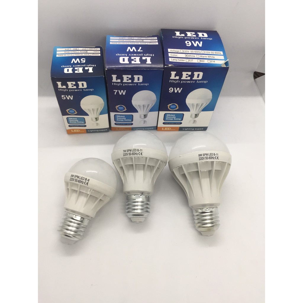 หลอดไฟ LED High power lamp 5W- 7W- 9W แสงขาว | Shopee Thailand