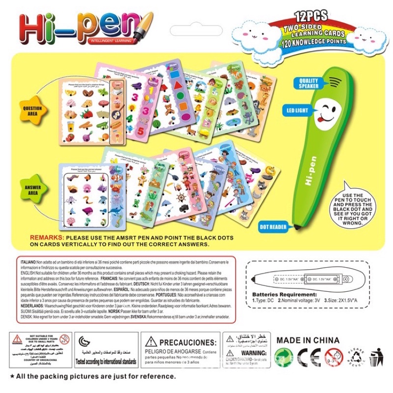 Hi-Pen ปากกาพูดได้ ปากกาเสริมพัฒนาการ พร้อม การ์ด 12 แผ่น | Shopee Thailand