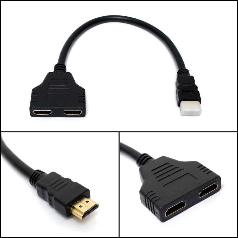 Y-HDMI splitter cable 1ออก2จอ FULL HD 1080p | Shopee Thailand