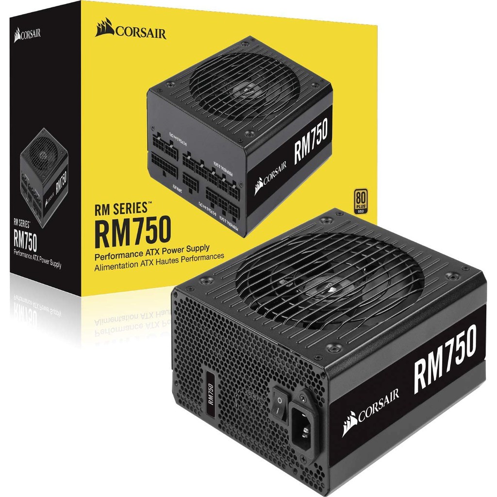 POWER SUPPLY (อุปกรณ์จ่ายไฟ) CORSAIR RM750 750 Watt (80 PLUS Gold) 10y ...