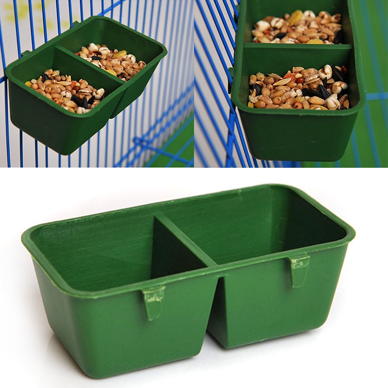 2 in 1 Parrot Food Water Bowl Dual Feeding Cups นกพลาสติก Pigeons Cage ...